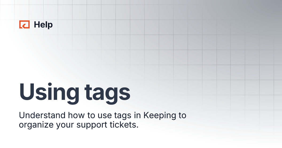 Using tags | Help