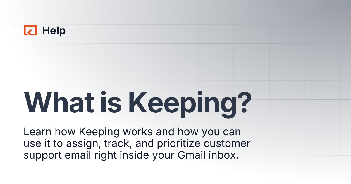 What is Keeping? | Help